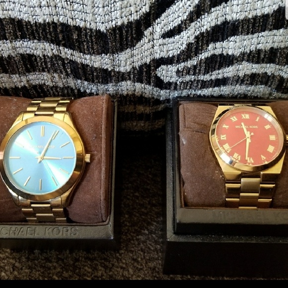 Michael Kors | Accessories | Michael Kors Light Blue Face Watch | Poshmark